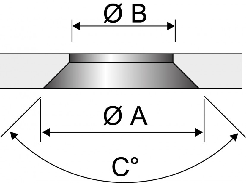 Countersink for screw (chamfering) form up | form down - Special Tools ...
